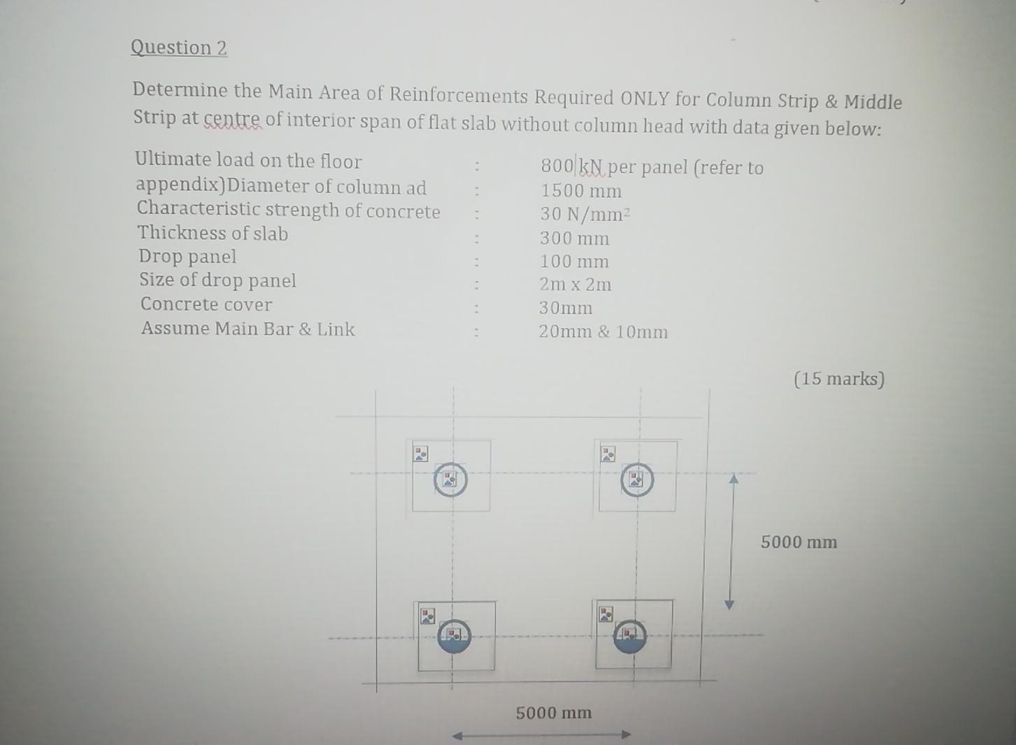 Solved Question 2 Determine the Main Area of Reinforcements | Chegg.com