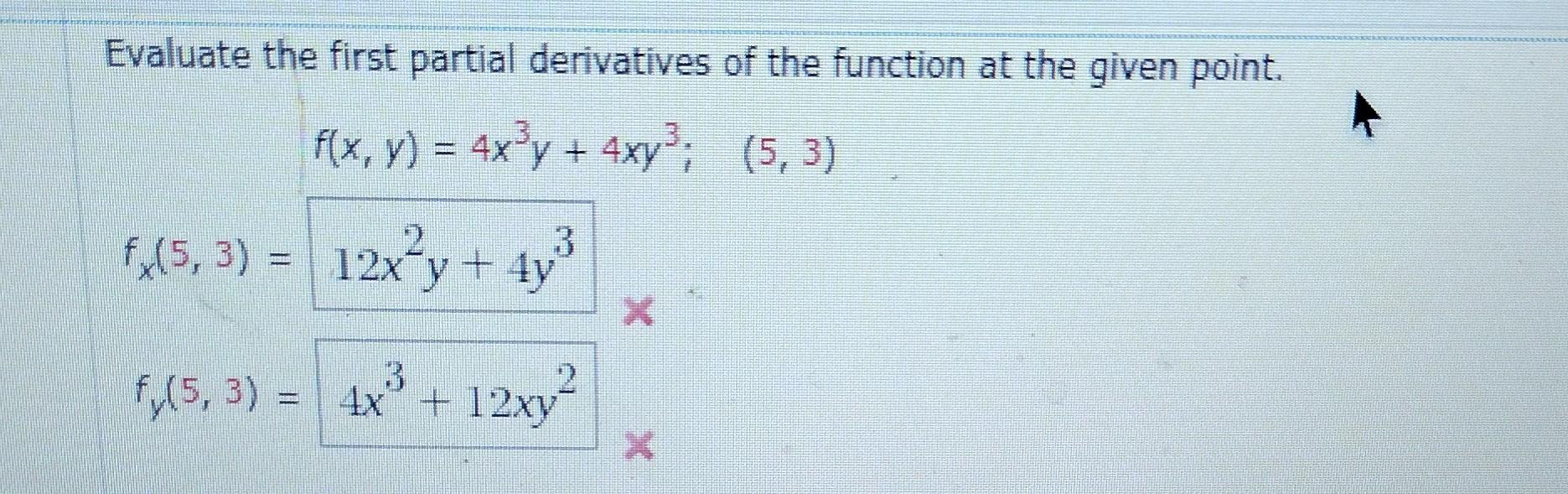 Evaluate the first partial derivatives of the | Chegg.com
