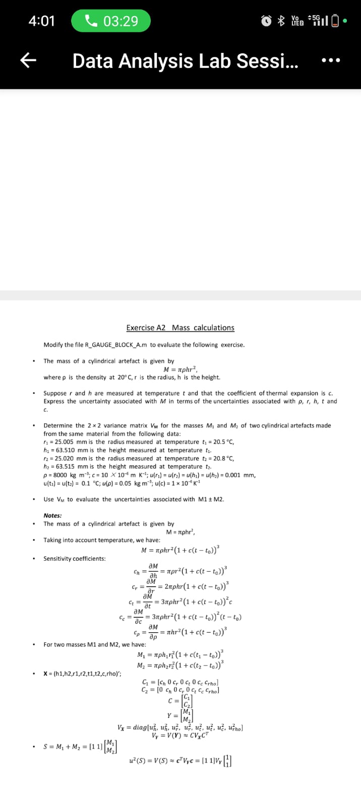 Solved Modify the file R_GAUGE_BLOCK_A.m to evaluate the | Chegg.com