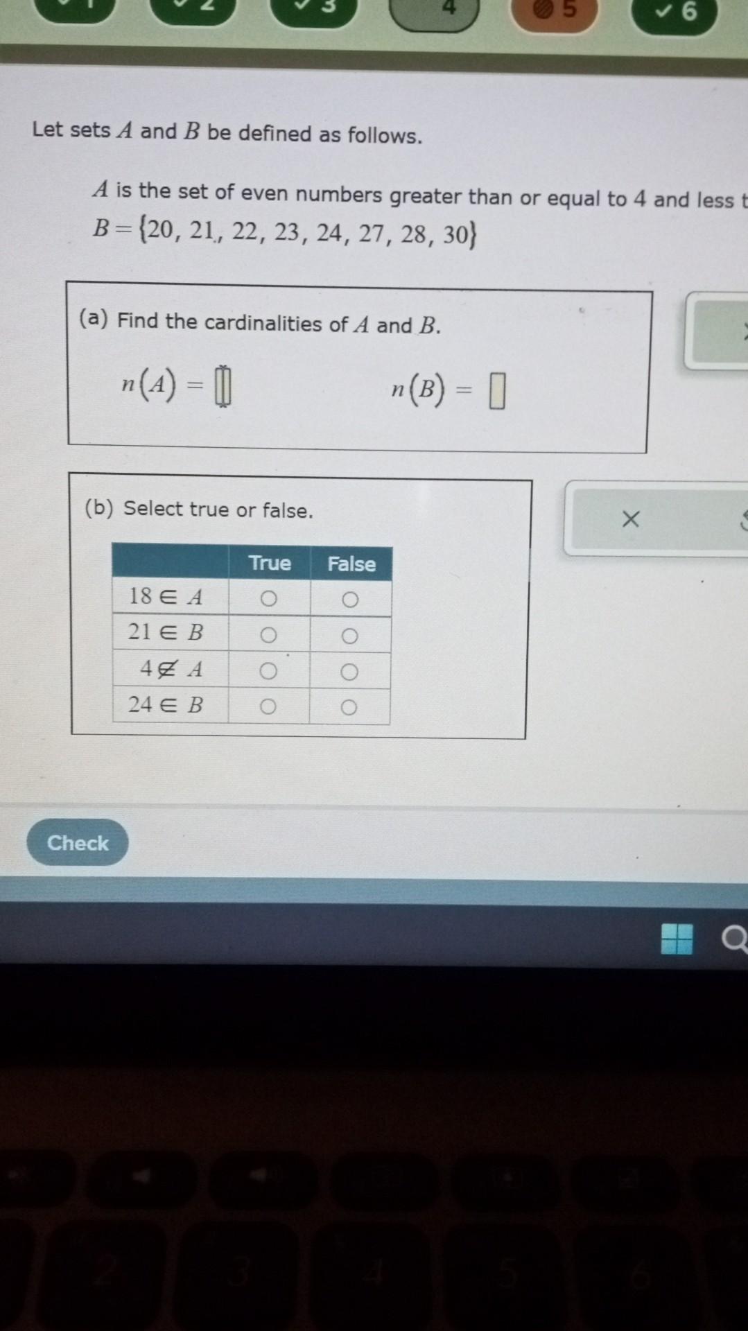 Solved Let sets A and B be defined as follows. A is the set | Chegg.com