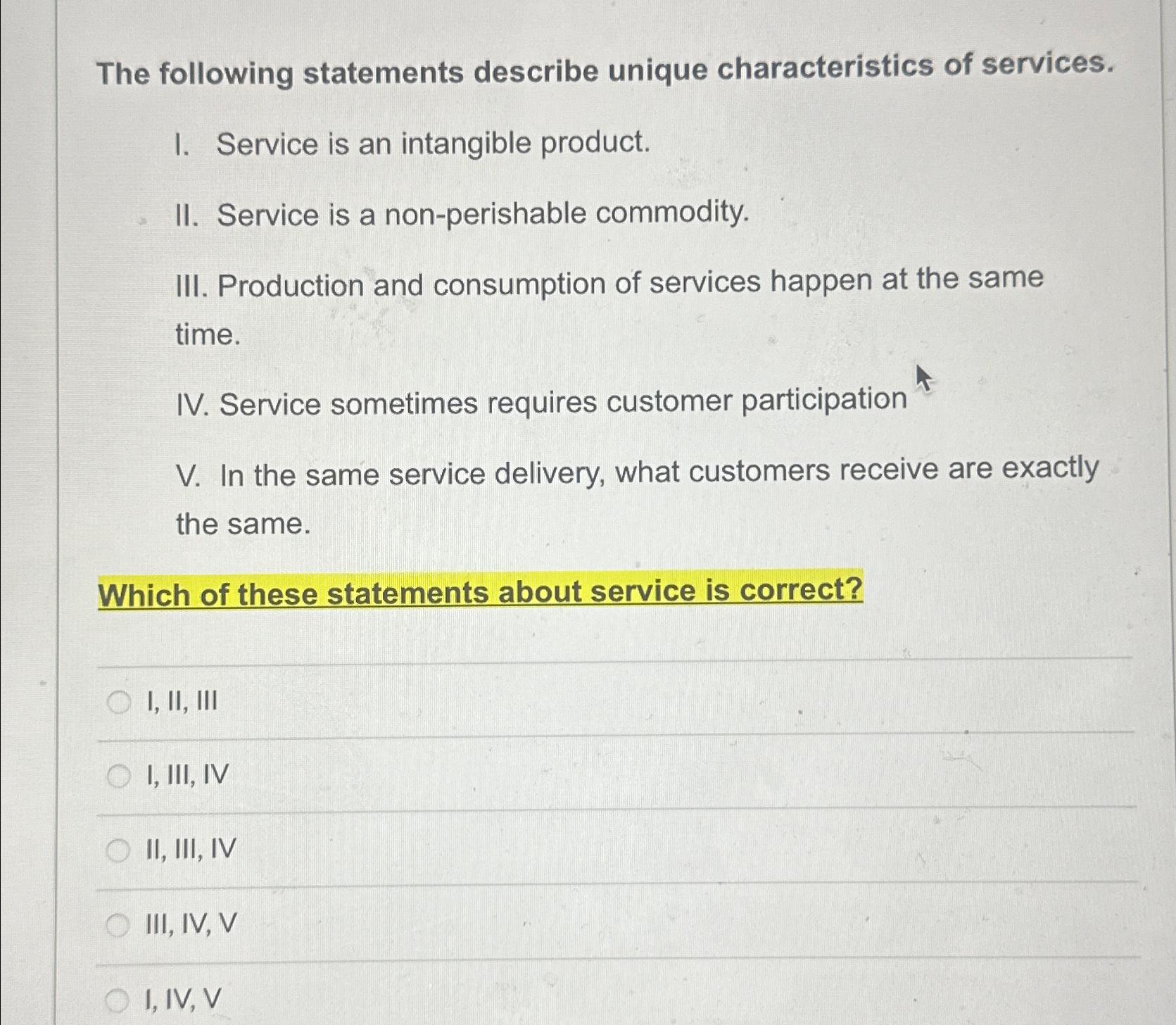 Solved The following statements describe unique | Chegg.com