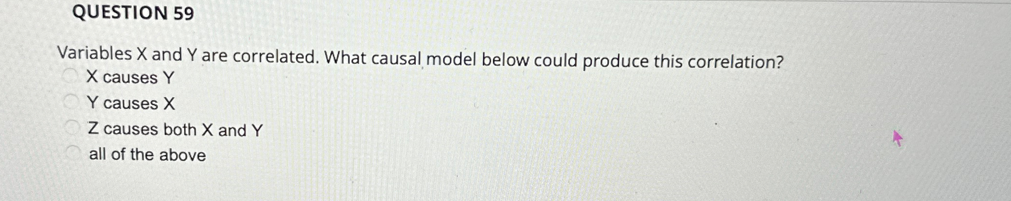 Solved QUESTION 59Variables x ﻿and Y ﻿are correlated. What | Chegg.com