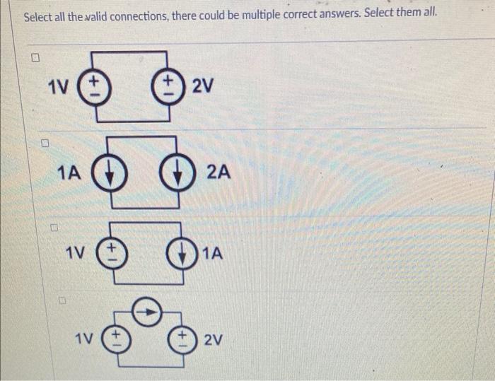 Solved Select All The Valid Connections There Could Be