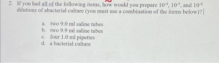 Solved 2. If you had all of the following items, how would | Chegg.com