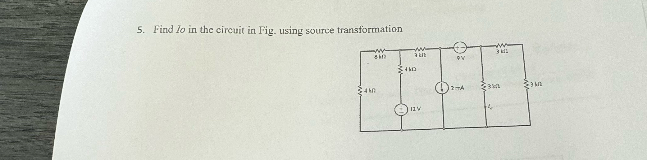 Solved Find Io ﻿in the circuit in Fig. using source | Chegg.com