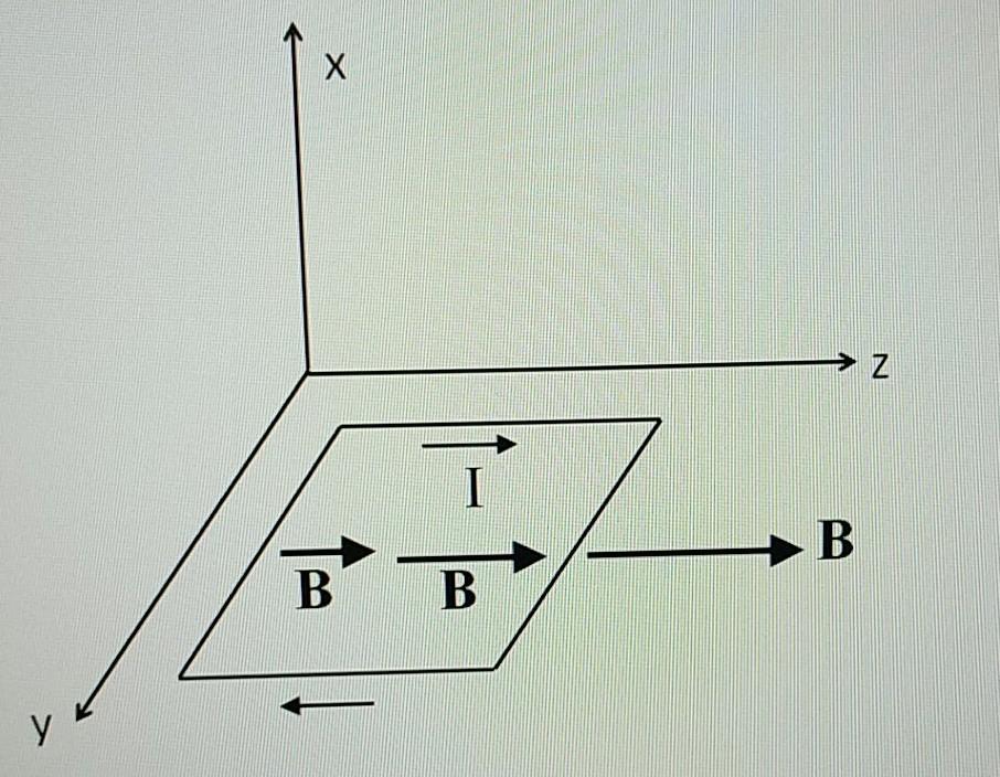 Solved A rectangular loop of wire in the YZ plane carries a | Chegg.com
