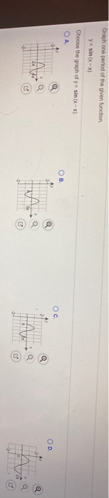 Solved Oraph one period of the given function y sin(x ) | Chegg.com