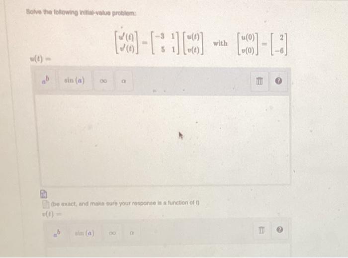 Solved Bolve the following Initial value problem PO-1:1000 ) | Chegg.com