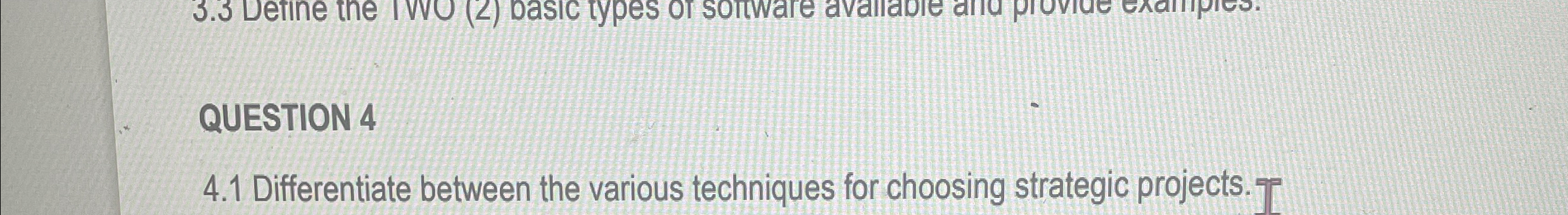 Solved QUESTION 44.1 ﻿Differentiate between the various | Chegg.com