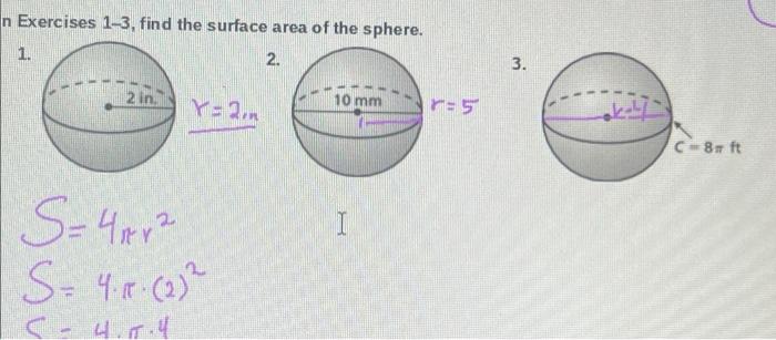 Solved In Exercises 1-3, find the surface area of the | Chegg.com