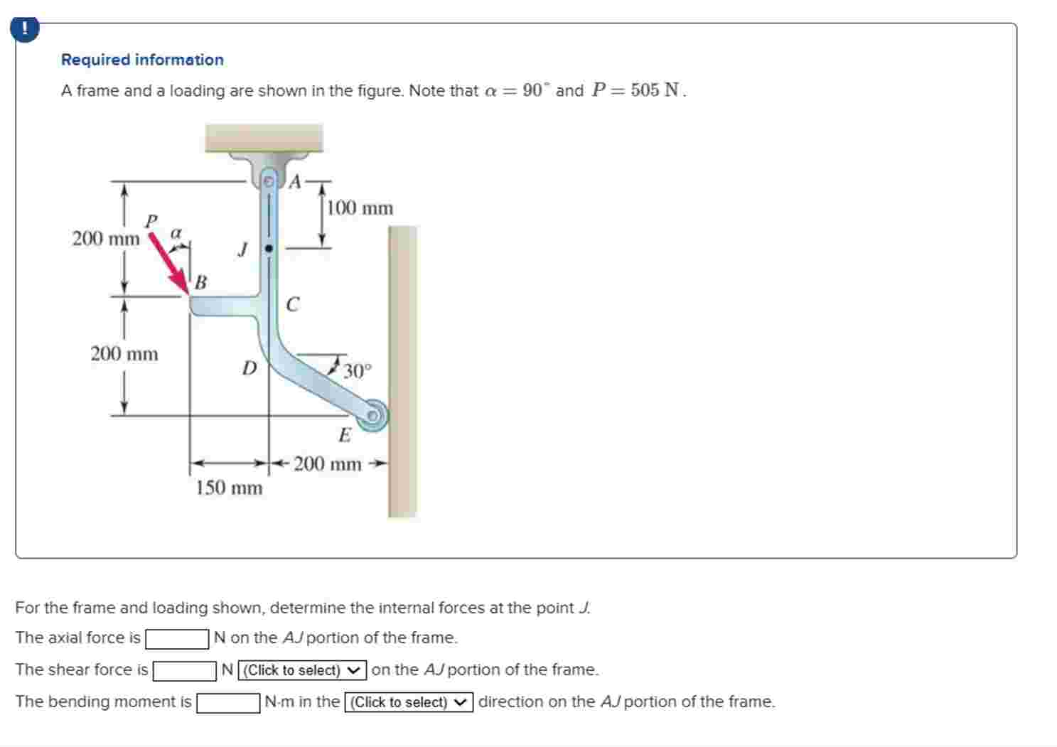 Required informationA frame and a loading are shown | Chegg.com