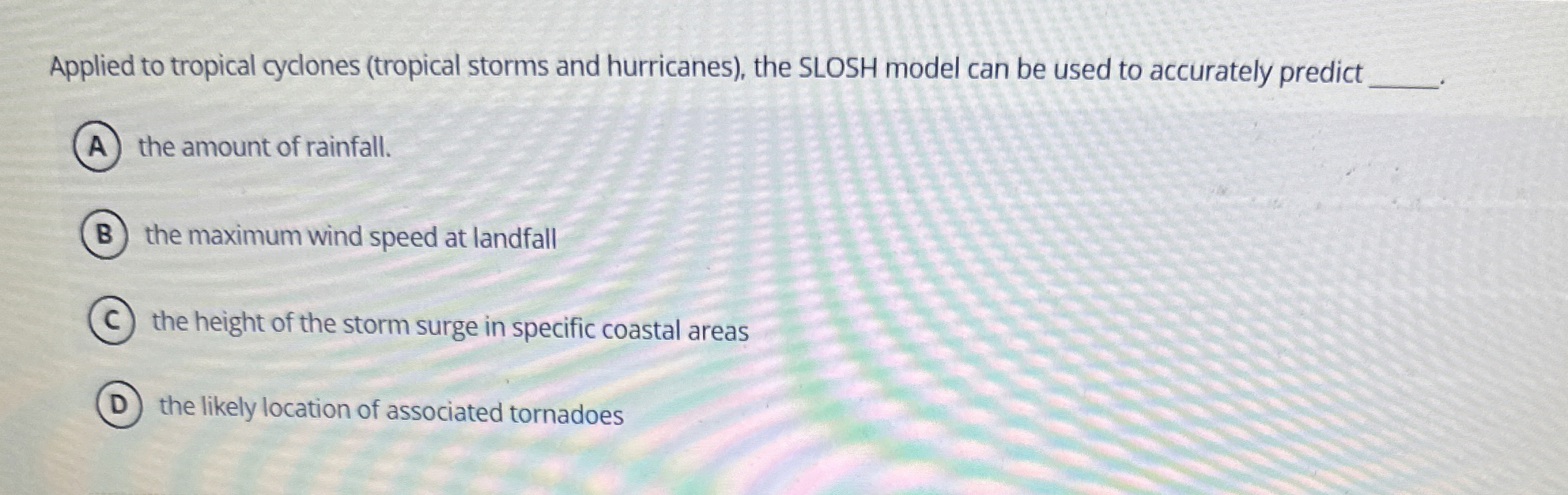 Solved Applied to tropical cyclones (tropical storms and | Chegg.com