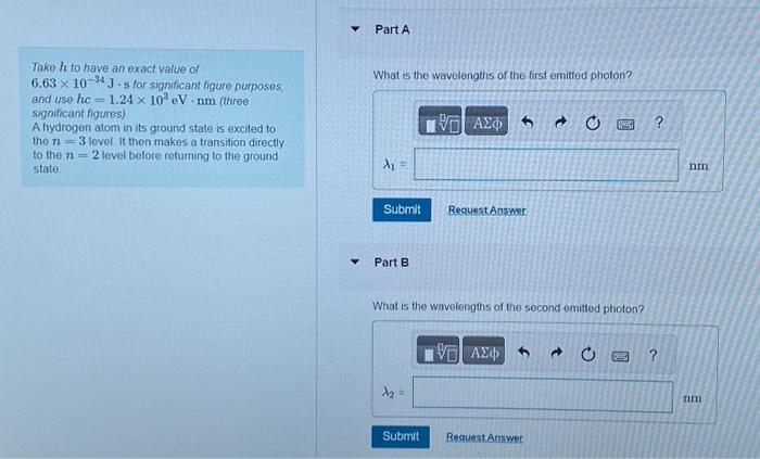 Solved Take h to have an exact value of 6.63×10−34 J⋅s for | Chegg.com