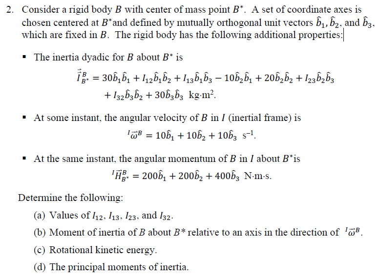 Solved Consider a rigid body B ﻿with center of mass point | Chegg.com