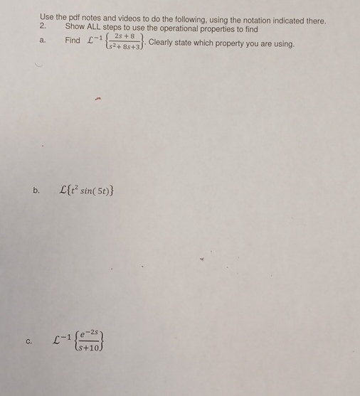 Solved Use the pdf notes and videos to do the following, | Chegg.com