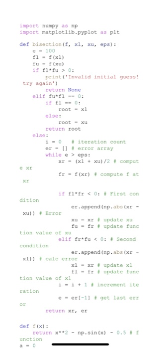 Solved import numpy as np import matplotlib.pyplot as plt | Chegg.com