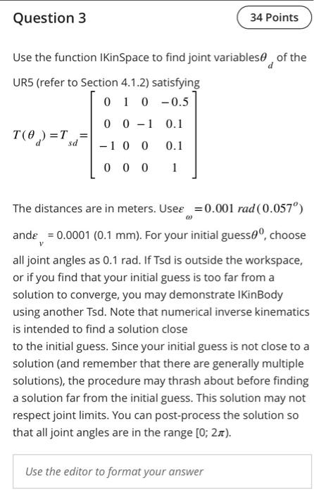 Solved The URRPR spatial open chain of the following figure | Chegg.com