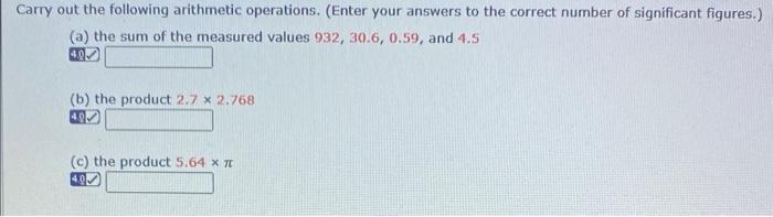 Solved Carry out the following arithmetic operations. (Enter | Chegg.com