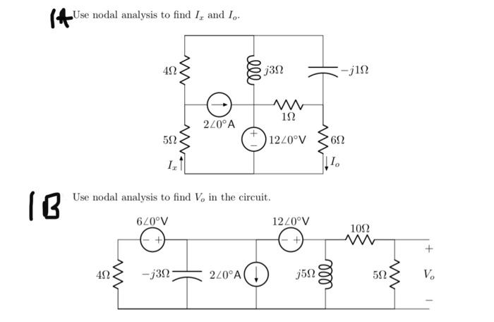 Solved ∫ _Use nodal analysis to find Ix and Io. Use nodal | Chegg.com
