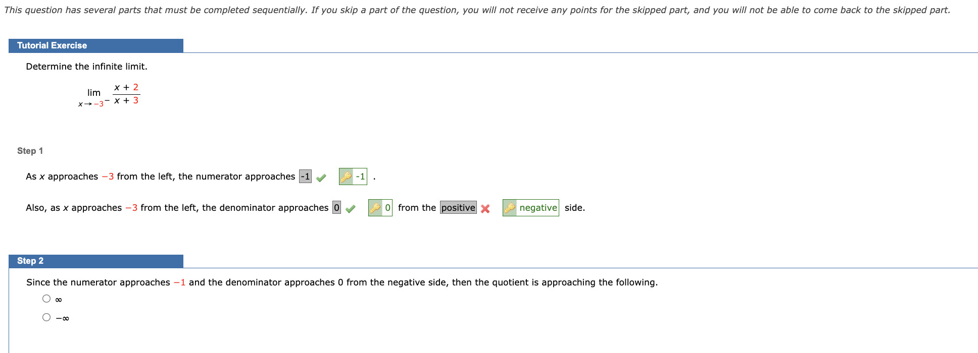 Solved Tutorial ExerciseDetermine the infinite | Chegg.com