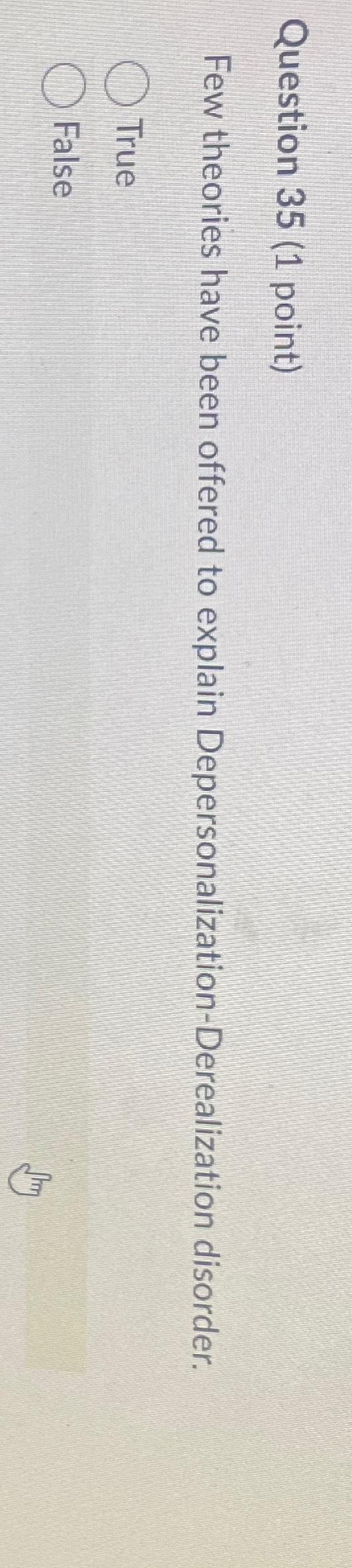 Solved Question 35 (1 ﻿point)Few theories have been offered | Chegg.com