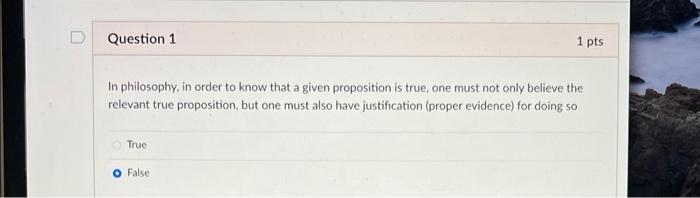 In philosophy, in order to know that a given | Chegg.com