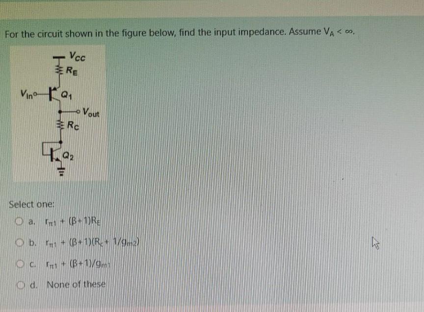 Solved For the circuit shown in the figure below, find the | Chegg.com