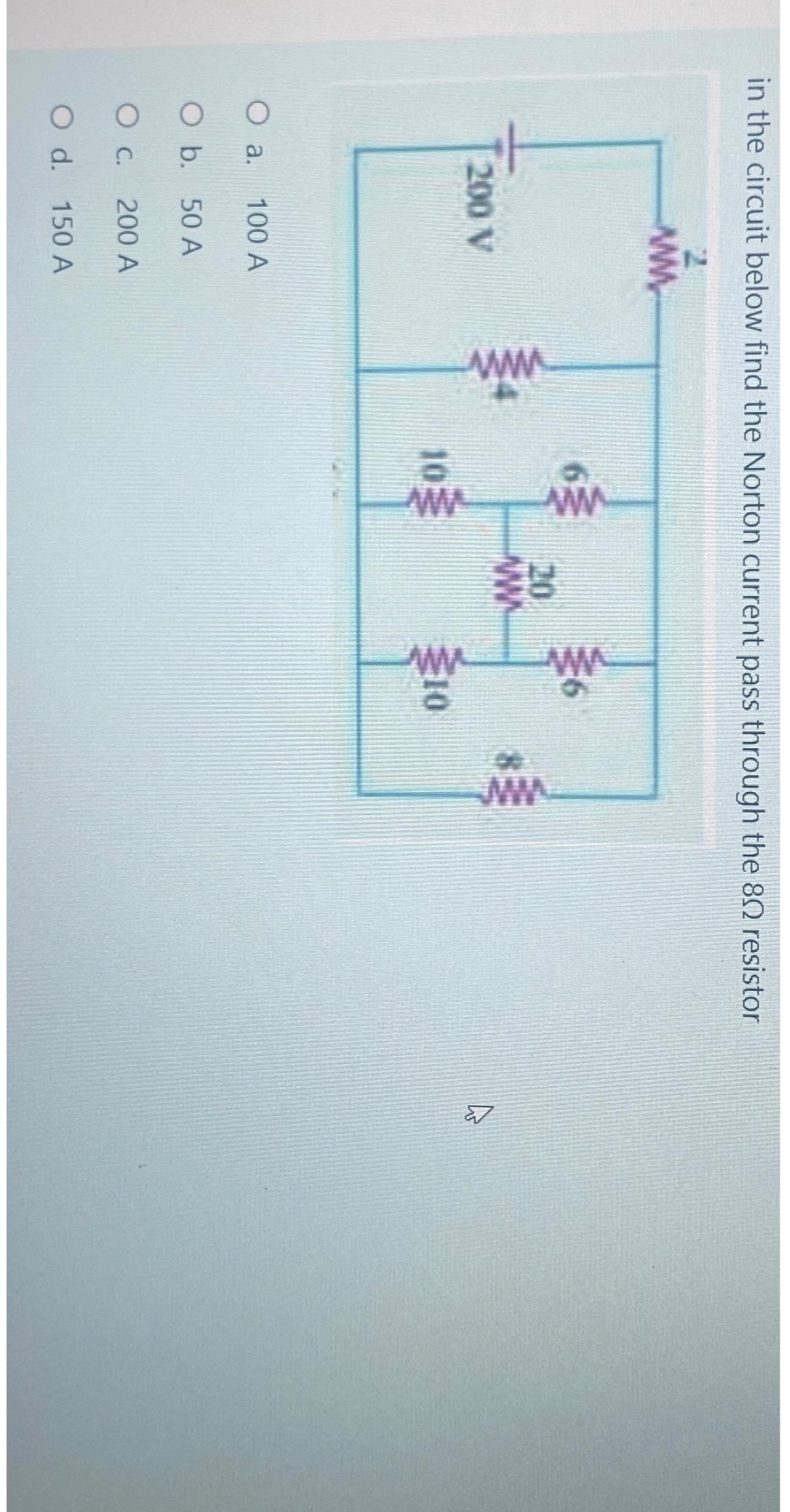 Solved in the circuit below find the Norton current pass | Chegg.com
