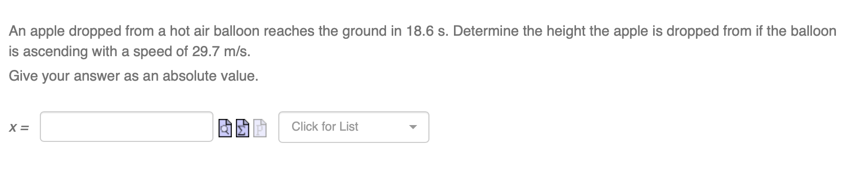Solved An apple dropped from a hot air balloon reaches the | Chegg.com