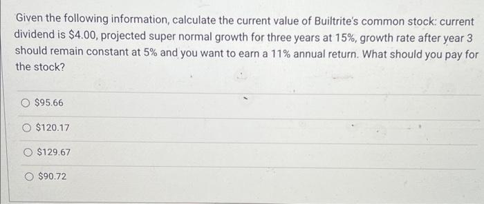 Solved Given the following information, calculate the | Chegg.com
