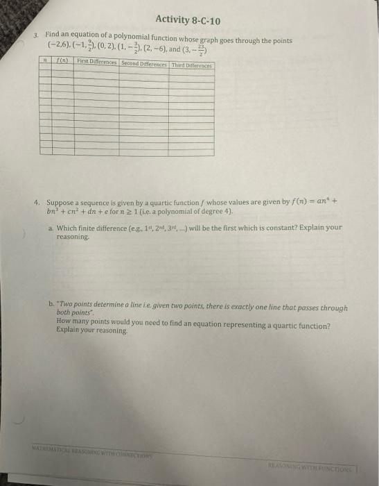 Solved 3. Find an equation of a polynomial function whose | Chegg.com