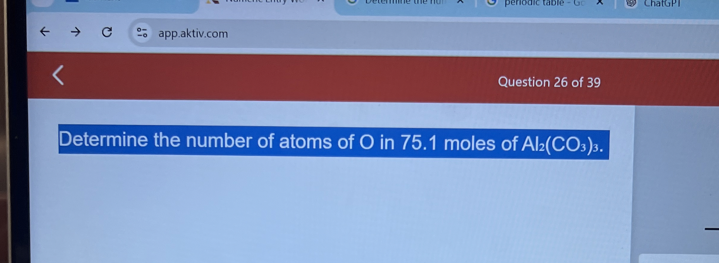 Solved app.aktiv.comQuestion 26 ﻿of 39Determine the number | Chegg.com