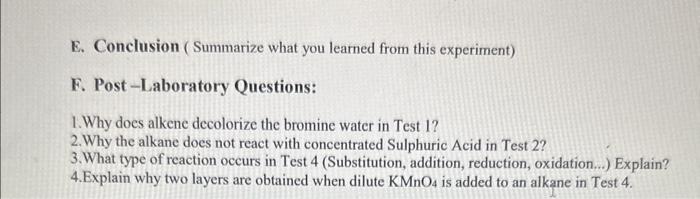 Solved Lab 01: Characterization tests of Alkanes and | Chegg.com