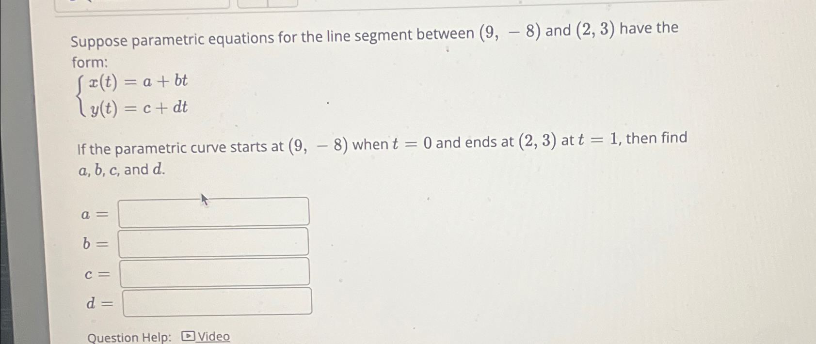 Solved Suppose parametric equations for the line segment | Chegg.com