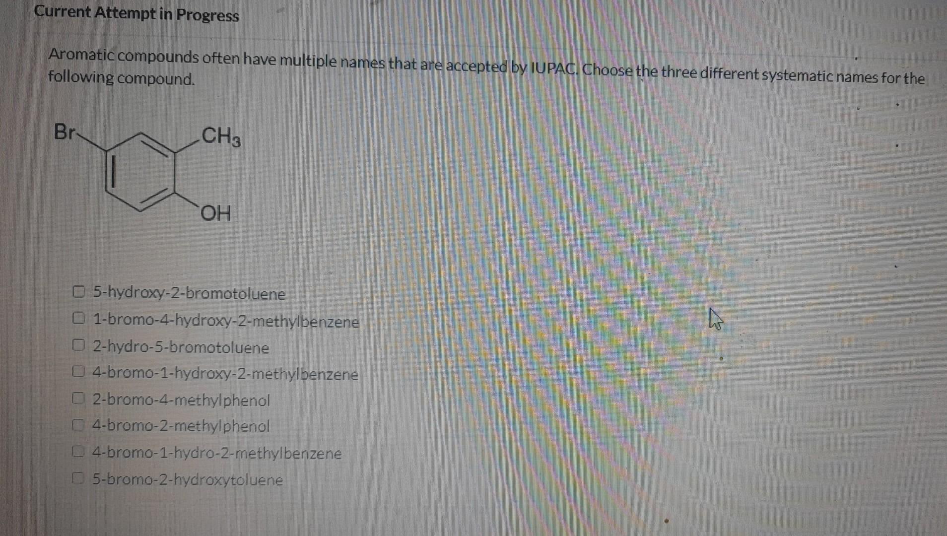 Solved From the list below, select the acceptable systematic | Chegg.com