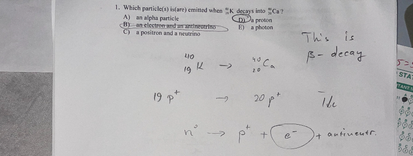 Solved Which particle(s) ﻿is(are) ﻿emitted when ?1910K | Chegg.com