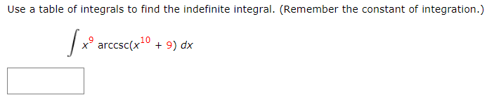 Solved Use a table of integrals to find the indefinite | Chegg.com