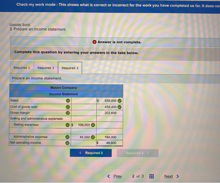 Solved Check my work mode : This shows what is correct or | Chegg.com
