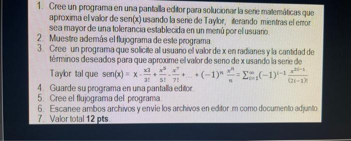 Solved 1. Cree un programa en una pantalla editor para | Chegg.com