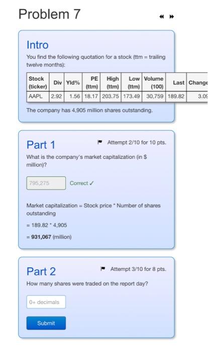 Solved Problem 7 Intro You find the following quotation for | Chegg.com