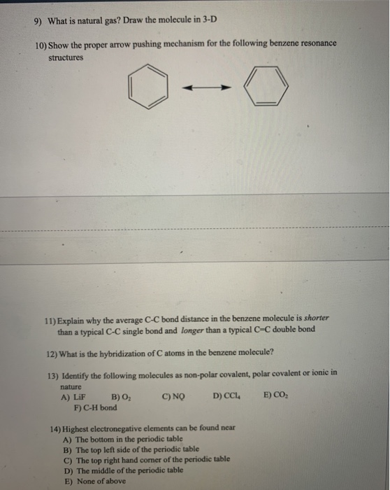 Solved 9) What is natural gas? Draw the molecule in 3-D 10) | Chegg.com