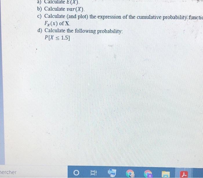 Solved Exercise 2 Plot the probability density function of | Chegg.com