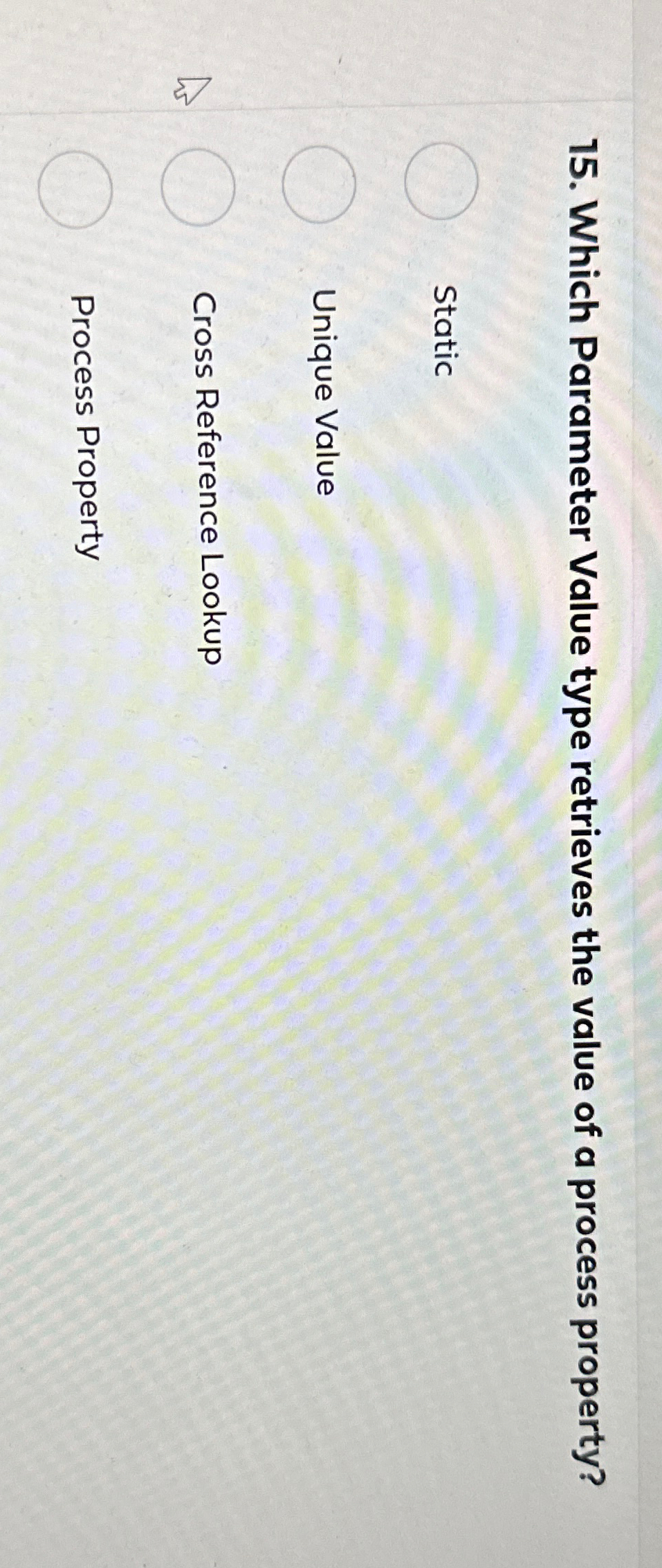 Solved Which Parameter Value type retrieves the value of a | Chegg.com