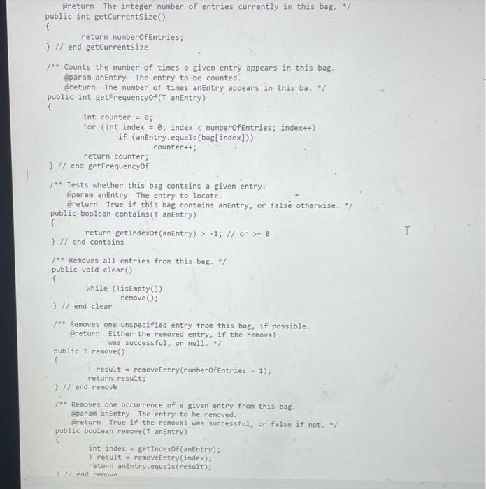 Solved in java, there are 4 File: bagInterface, | Chegg.com