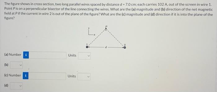 Solved The figure shows in cross section, two long parallel | Chegg.com