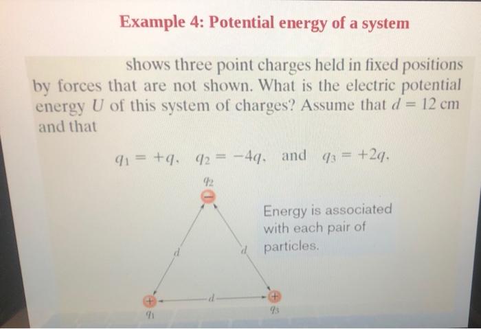 Solved Example 4: Potential energy of a system shows three | Chegg.com