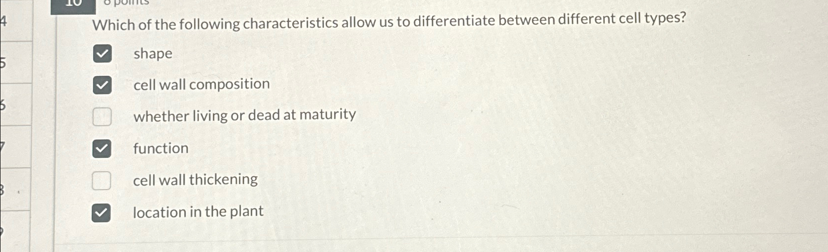 Solved Which of the following characteristics allow us to | Chegg.com