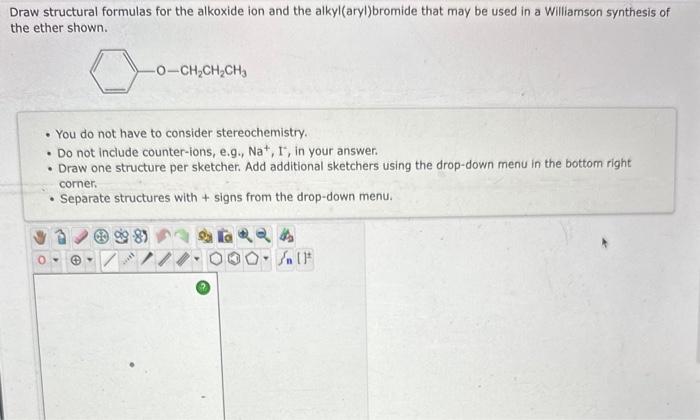 Solved Draw structural formulas for the alkoxide ion and the | Chegg.com