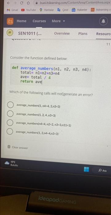 Solved Consider the function defined below: Which of the | Chegg.com