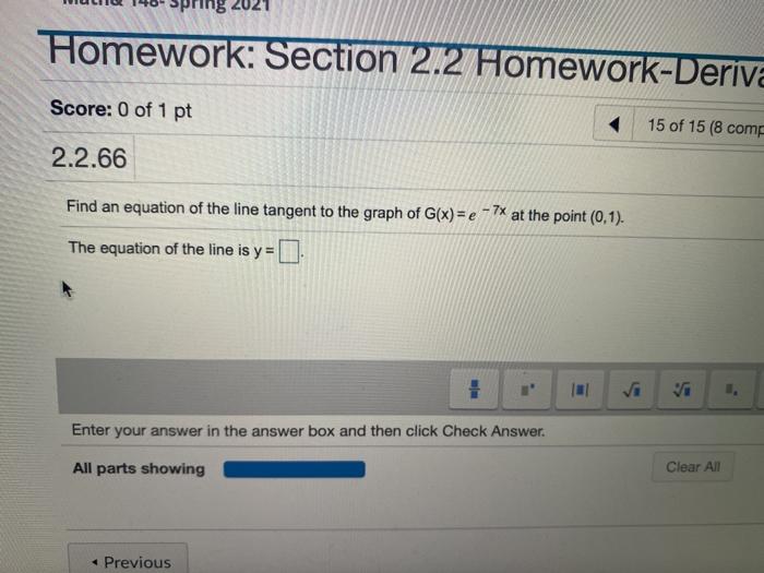 Solved Homework Section 2 2 Homework Deriva Score 0 Of 1